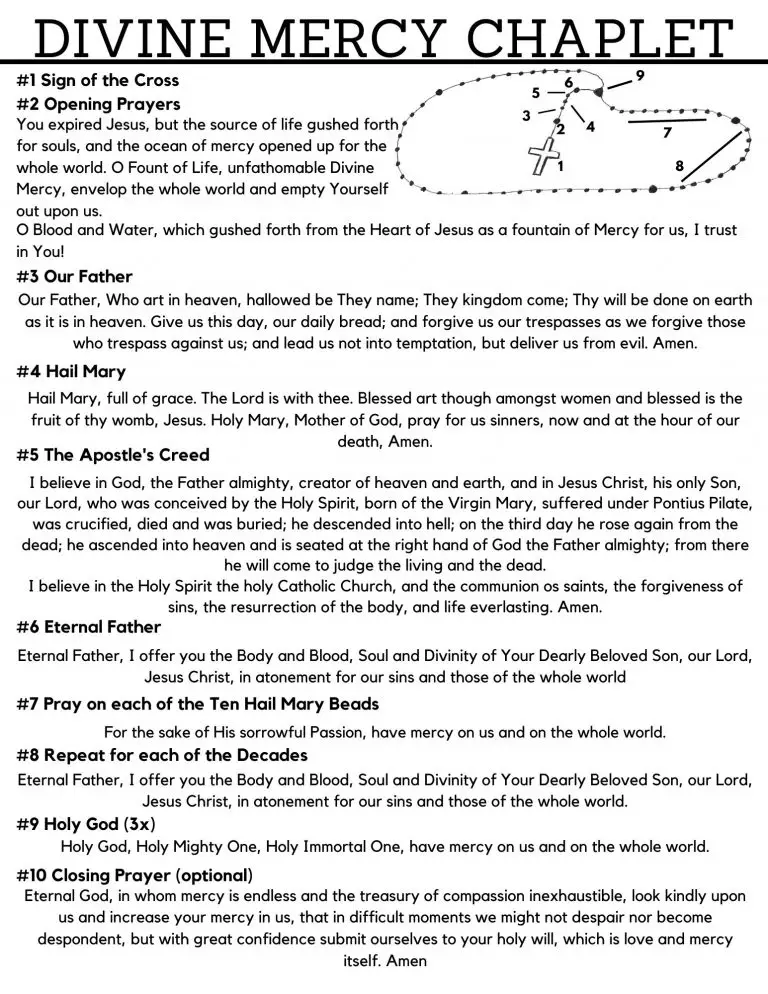 Divine Mercy Chaplet (How To Pray + Printable PDF)
