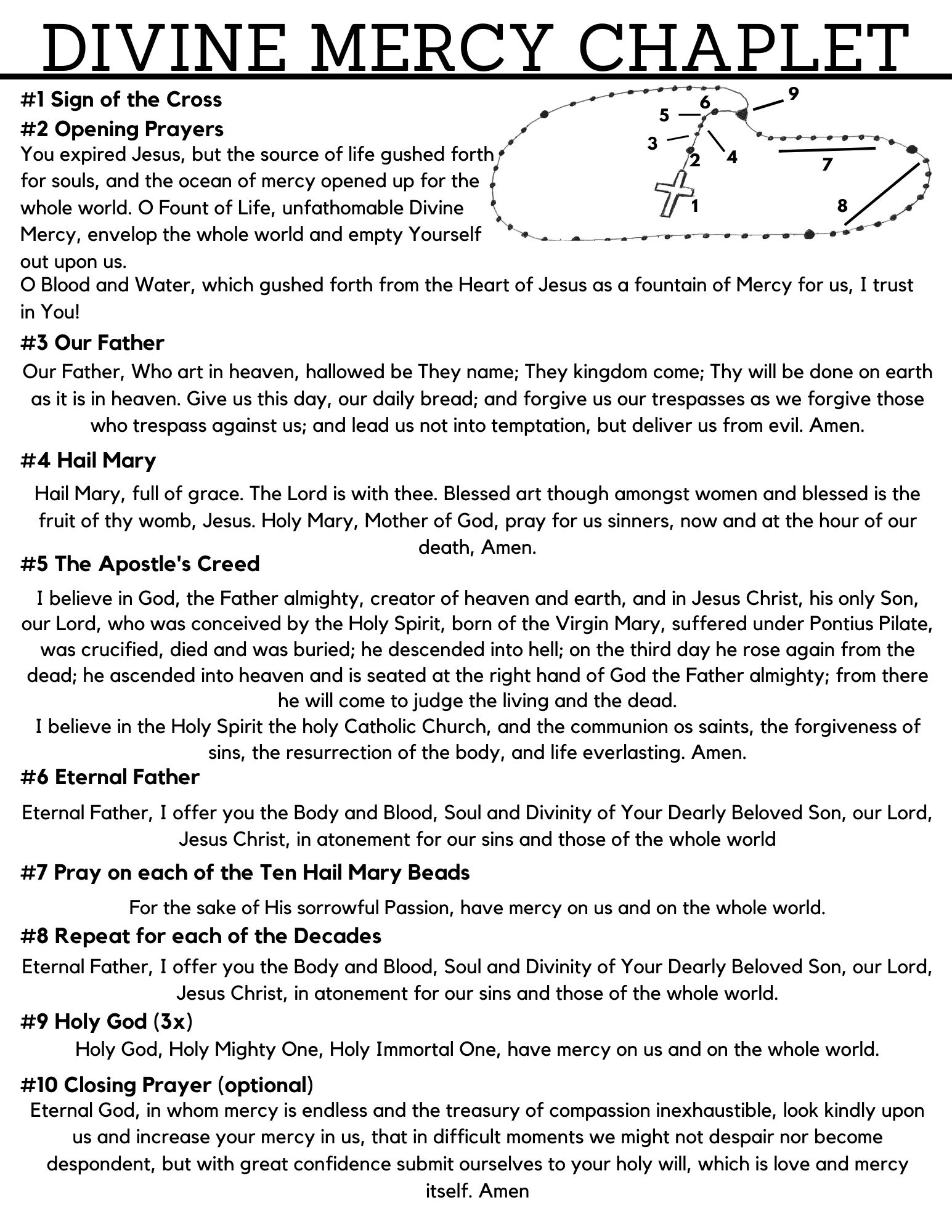 Divine Mercy Chaplet (How To Pray + Printable PDF)
