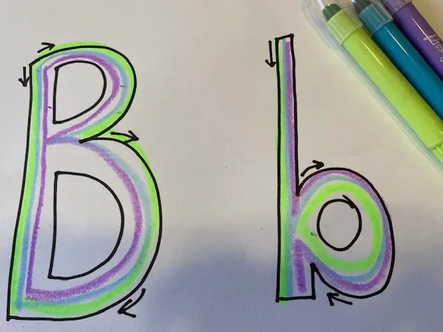 Rainbow Writing (Materials & Examples For Teaching)